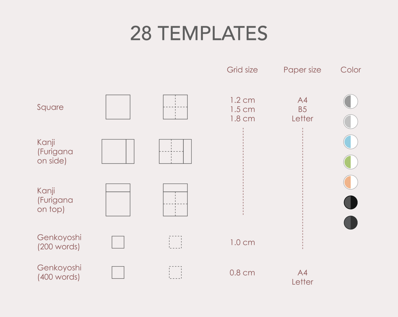 Japanese writing paper templates – HappyStudy