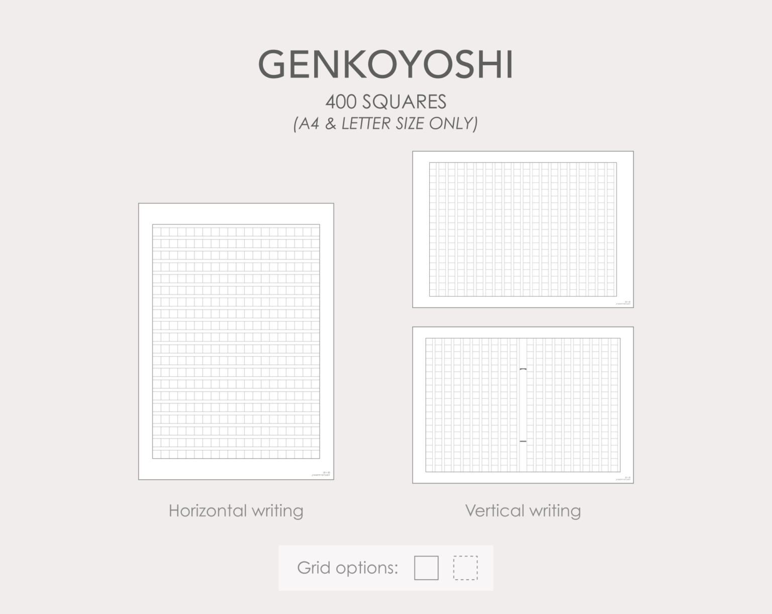 Japanese writing paper templates – HappyStudy